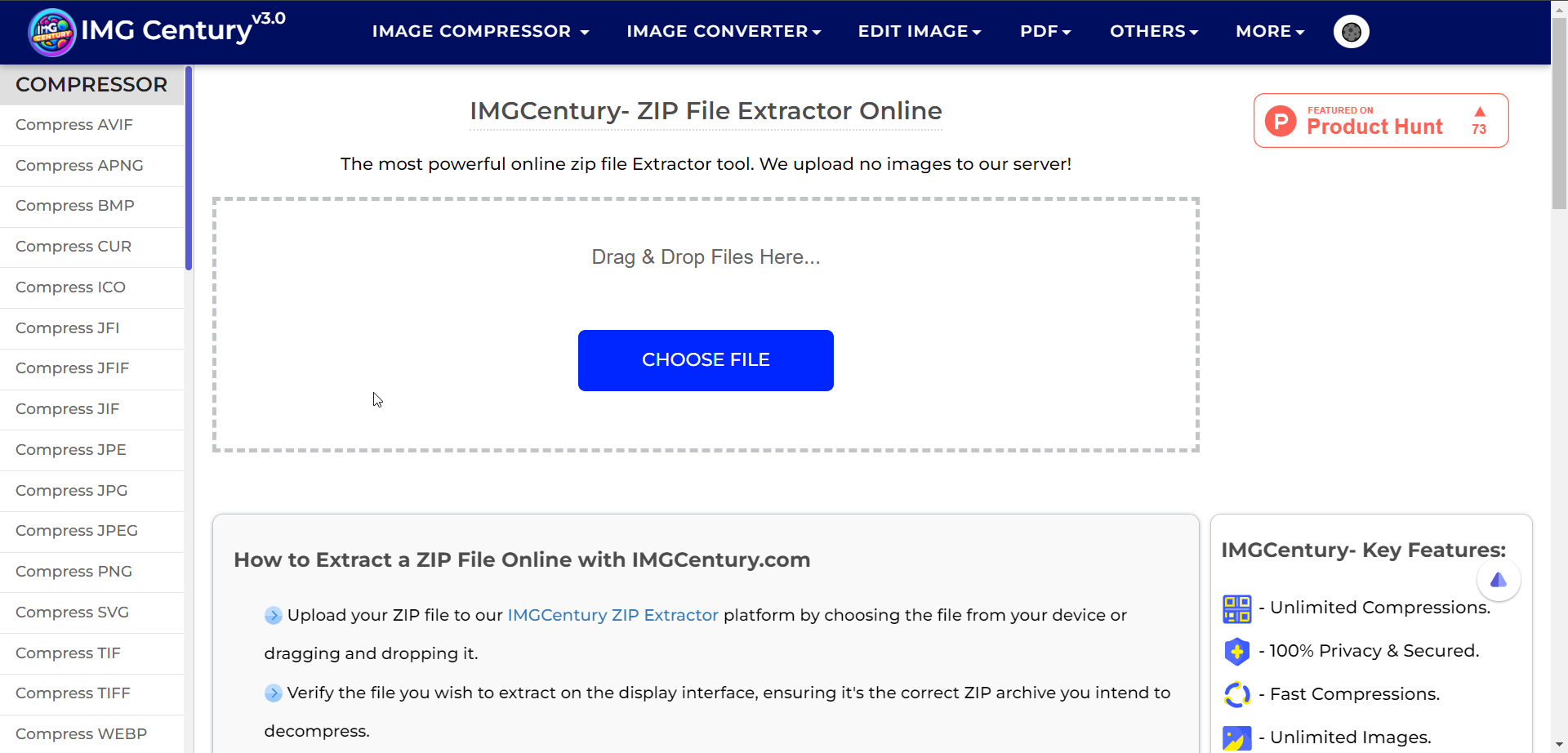 ZIP Extractor: Extract ZIP Files Online ~ IMGCentury.COM