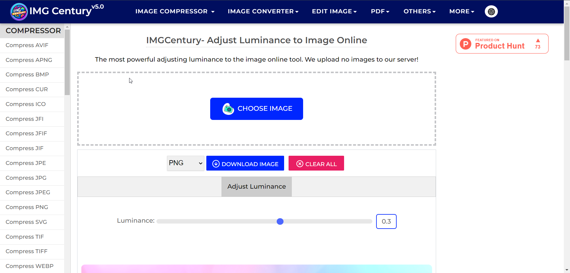 Adjust Luminance to Image Online | IMGCentury.com