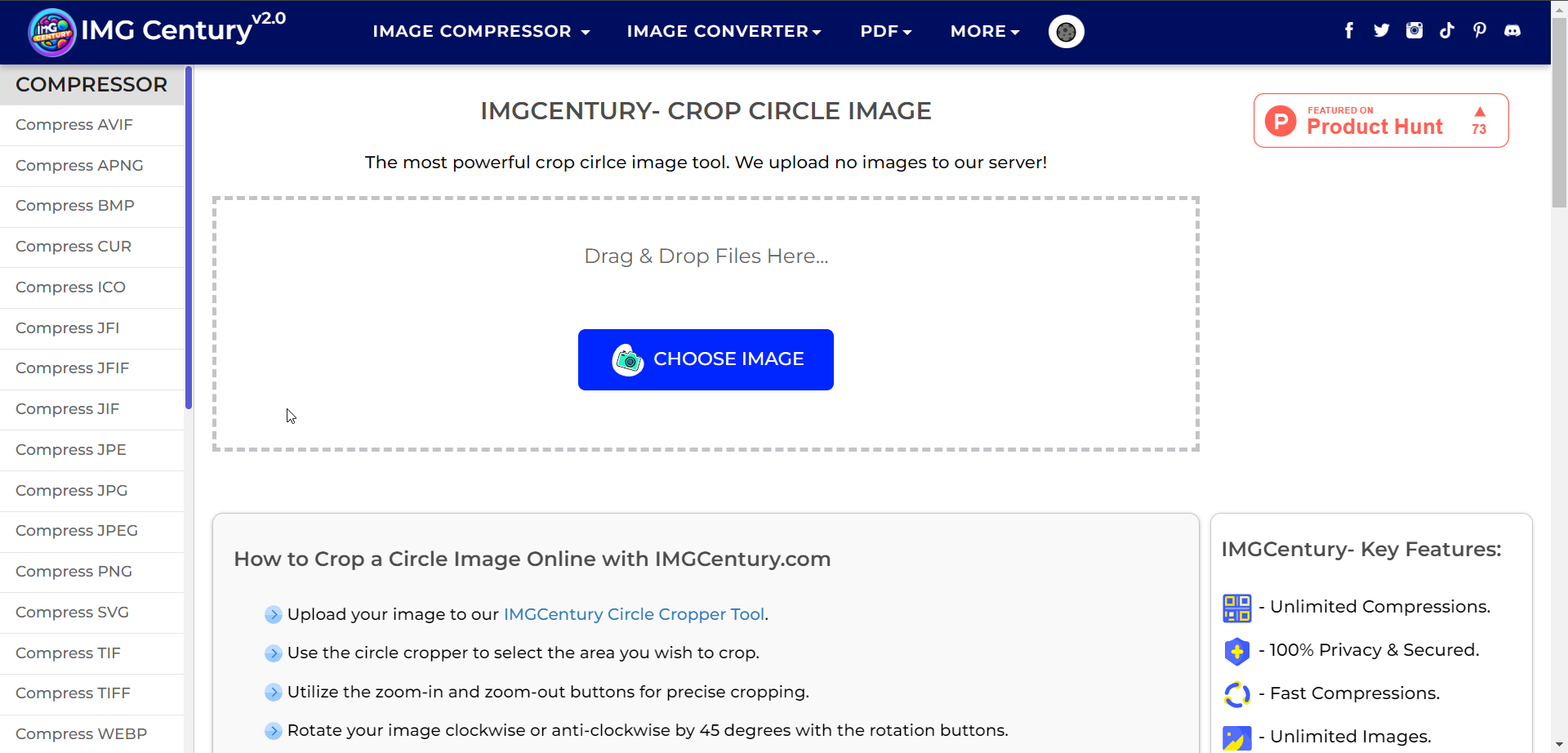 Convert square image to circle - ImgCentury